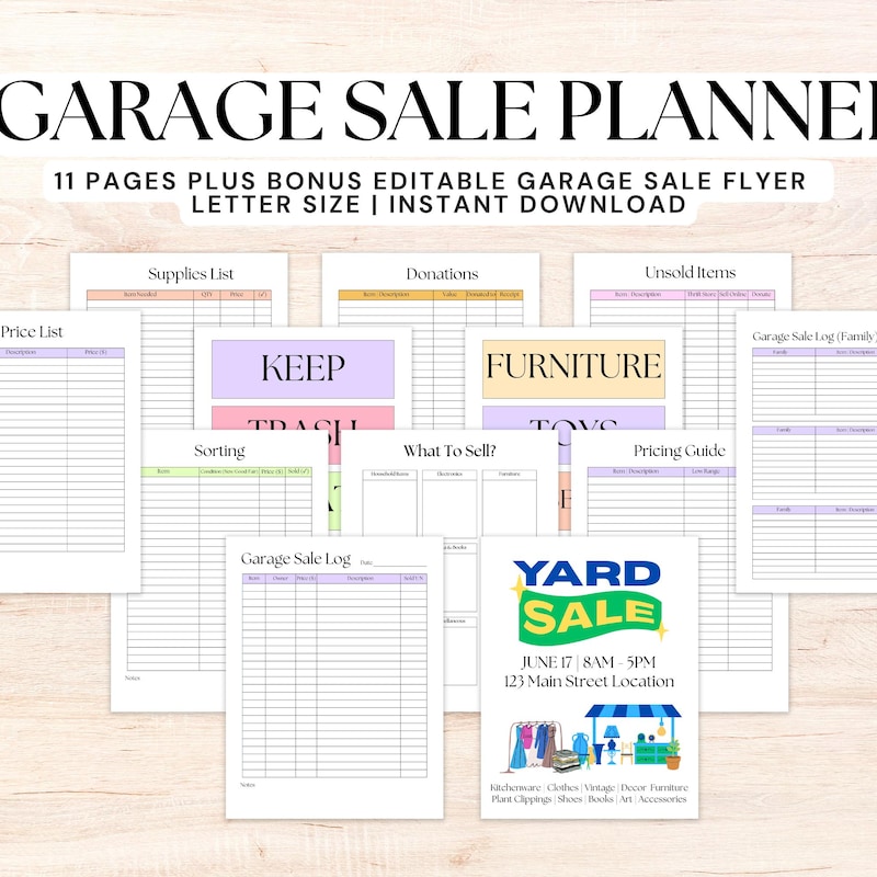 Garage Sale Organizer - Etsy