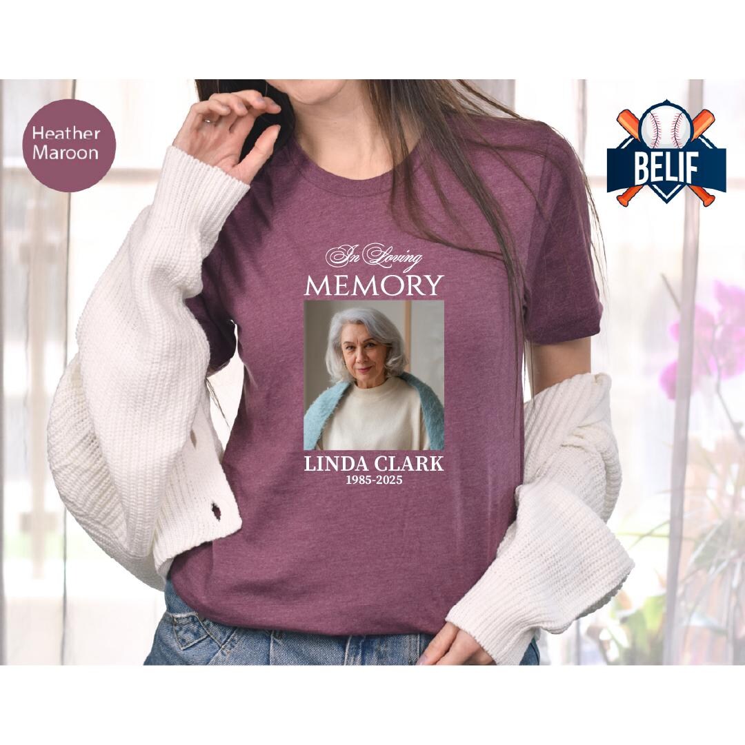 In Loving Memory Shirt, Personalized Memorial Photo Shirt, Custom Last ...