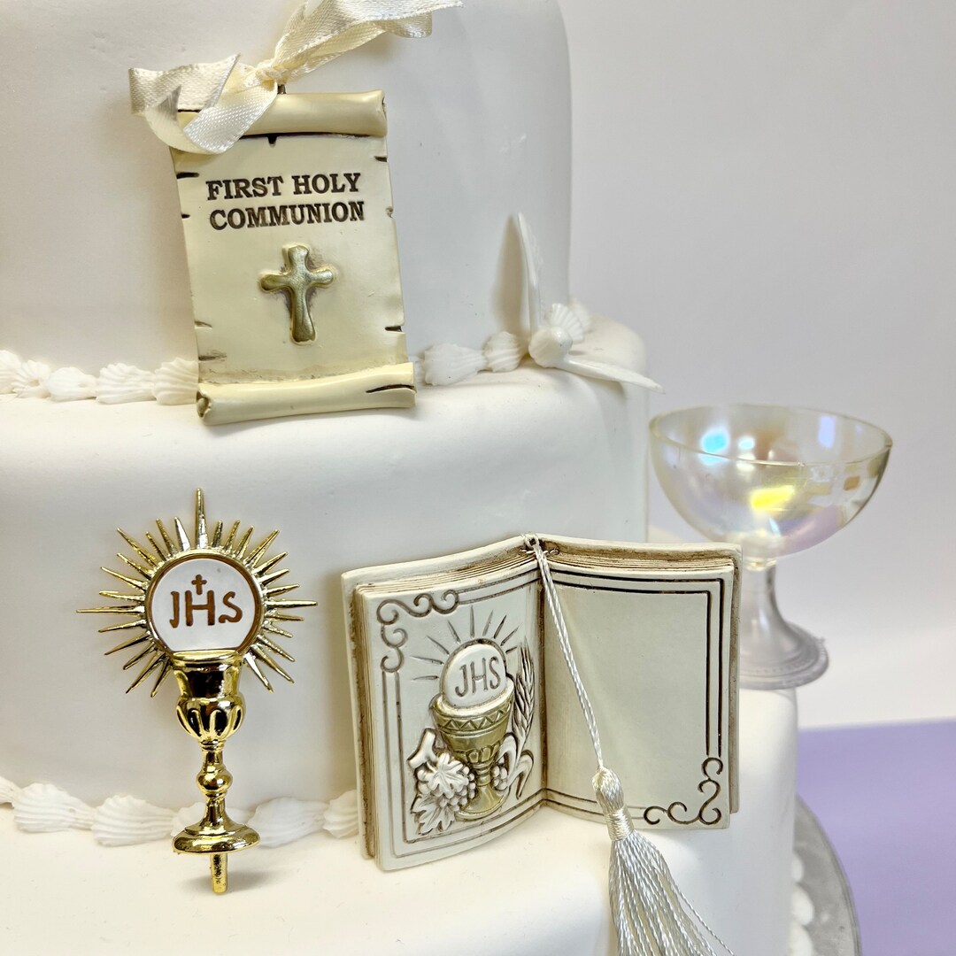 Communion Cake Topper Christening Bible Church Cake Decoration Baptism ...