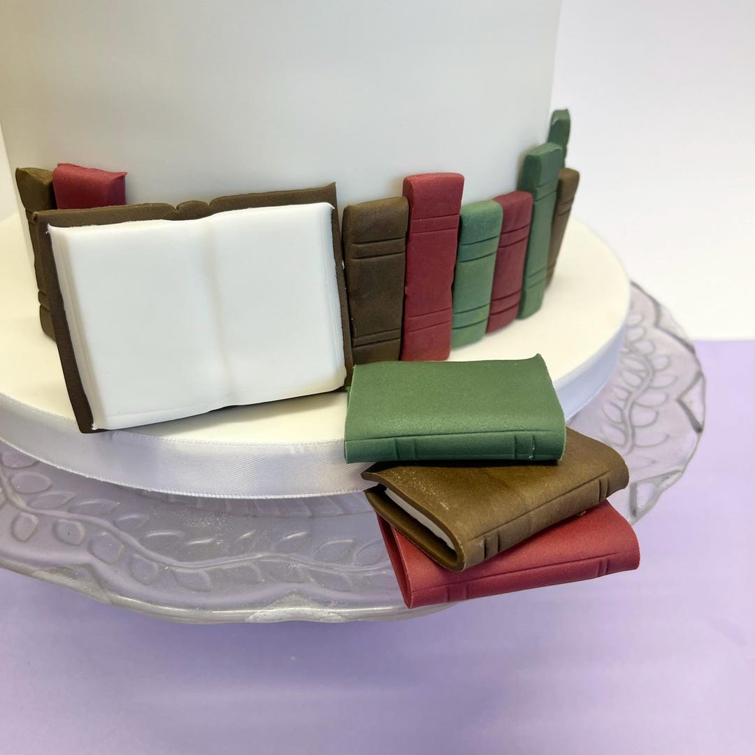 Book Edible Cake Toppers | Reading Birthday Cake Decorations ...