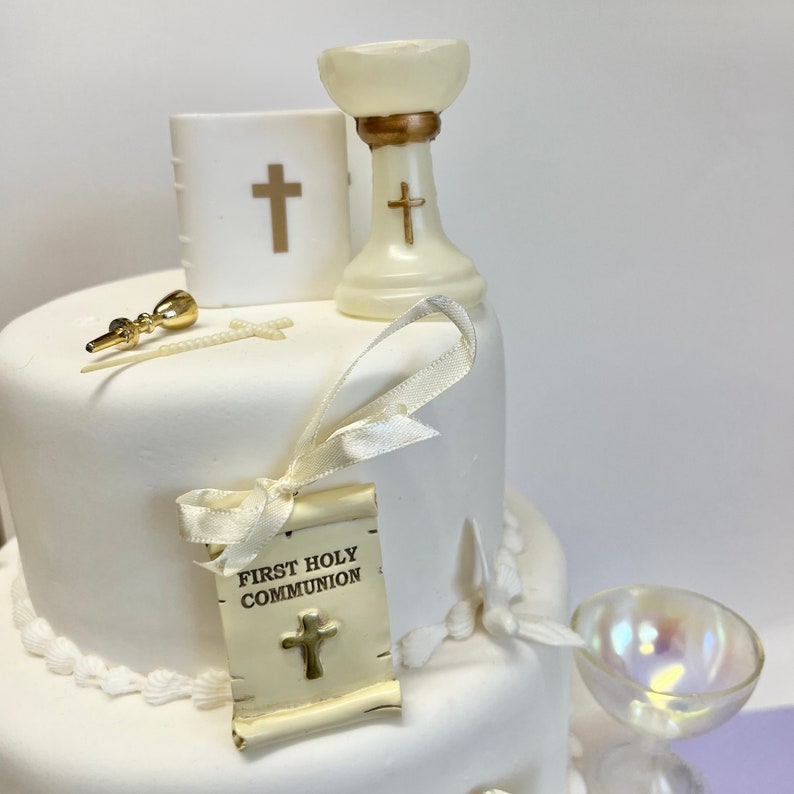 Communion Cake Topper | Christening Bible Church Cake Decoration ...