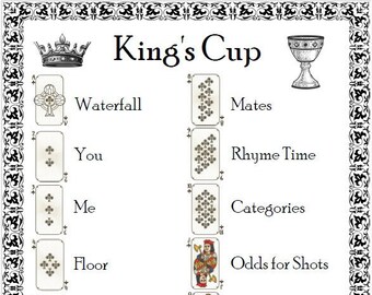 King's Cup Official Rules Digital Download - Etsy
