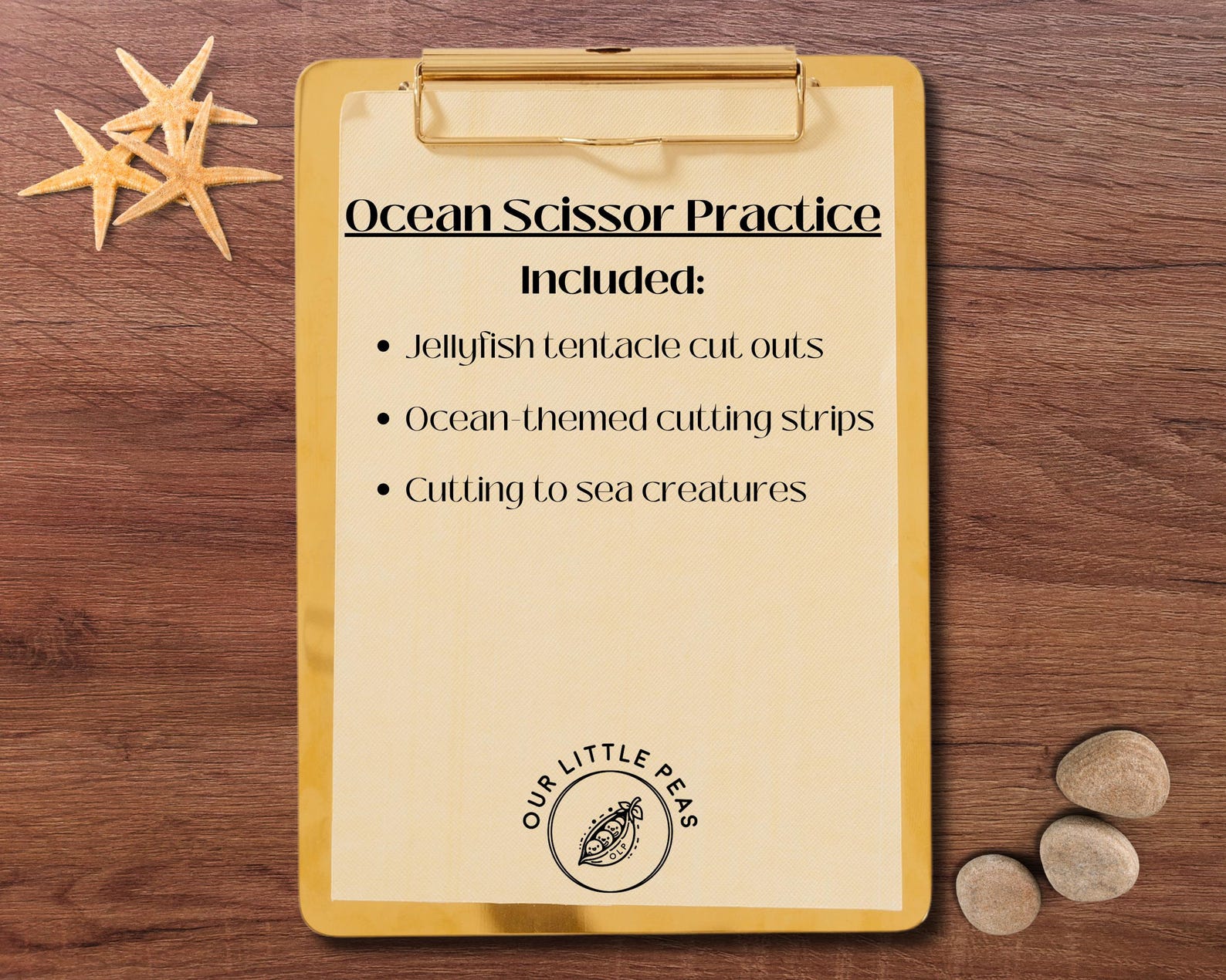 Ocean Cutting Activity, Preschool & Kindergarten Printable, Practicing ...