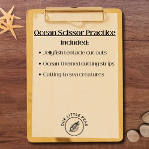 Ocean Cutting Activity, Preschool & Kindergarten Printable, Practicing ...