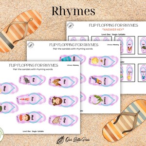 Ocean Rhymes, Early Literacy, Preschool and Kindergarten Printable ...