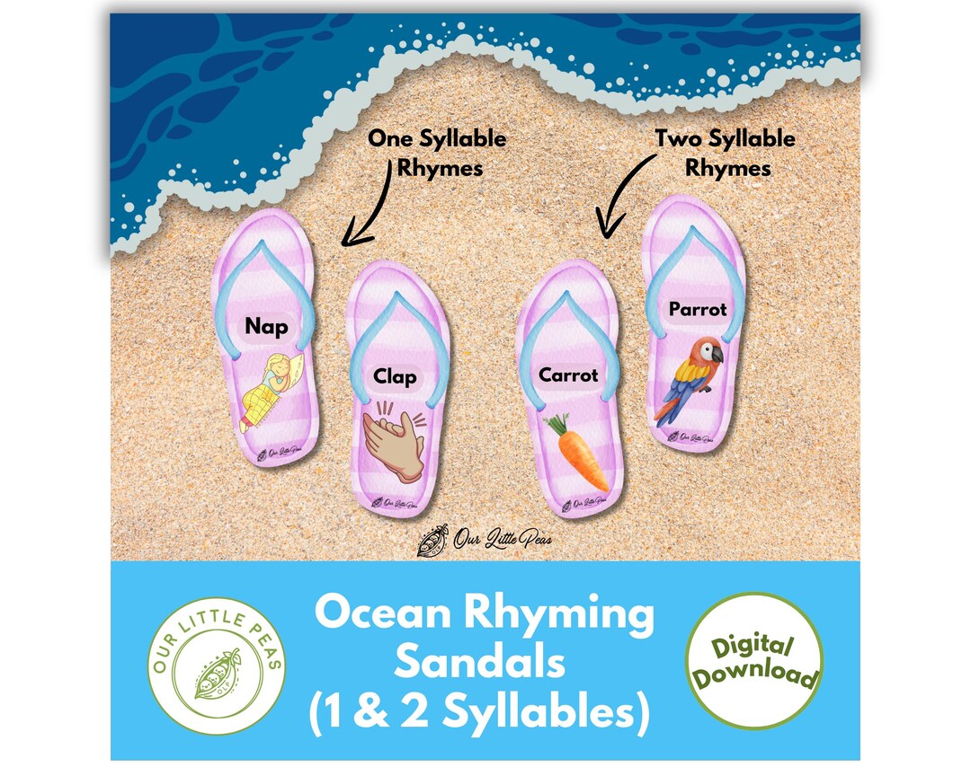 Ocean Rhymes, Early Literacy, Preschool and Kindergarten Printable ...