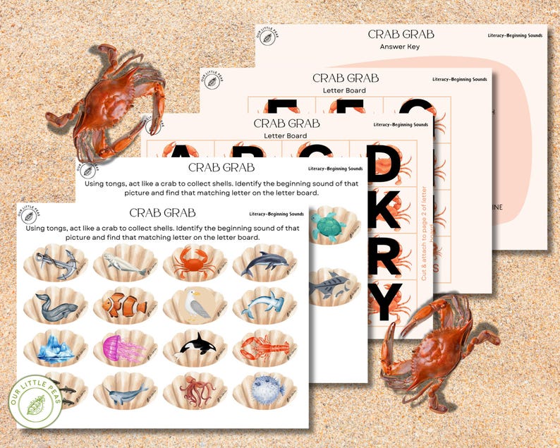 Ocean Beginning Sounds, Literacy, Sensory Table, Homeschool, Preschool ...