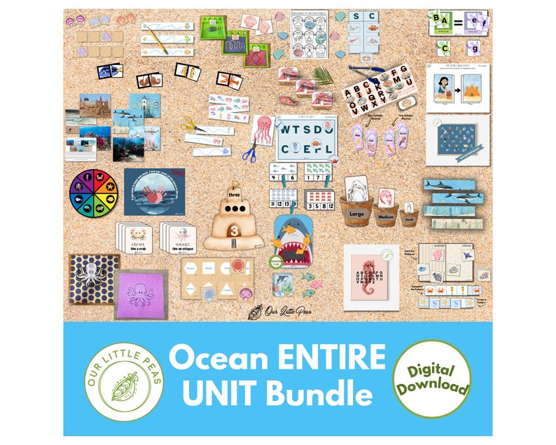 Ocean ENTIRE UNIT Bundle, Preschool Curriculum, Preschool Printable ...