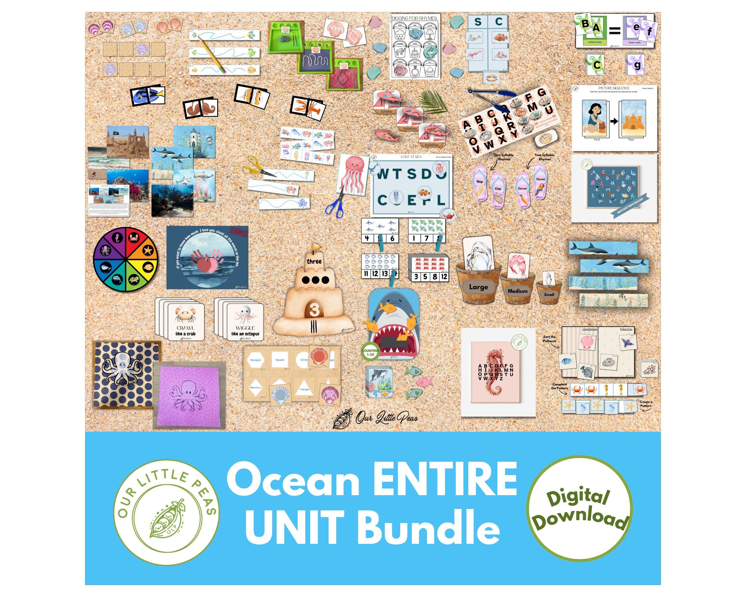 Ocean ENTIRE UNIT Bundle, Preschool Curriculum, Preschool Printable ...