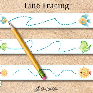 Ocean Pre Handwriting Line Tracing, Preschool Printable, Homeschool ...