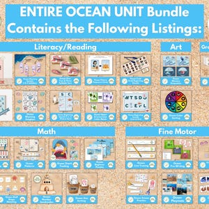 Ocean ENTIRE UNIT Bundle, Preschool Curriculum, Preschool Printable ...