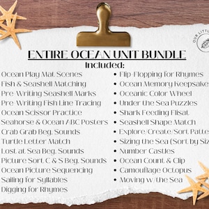 Ocean ENTIRE UNIT Bundle, Preschool Curriculum, Preschool Printable ...