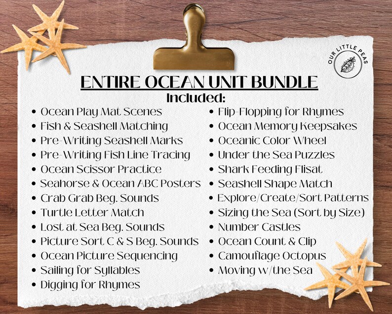 Ocean ENTIRE UNIT Bundle, Preschool Curriculum, Preschool Printable ...