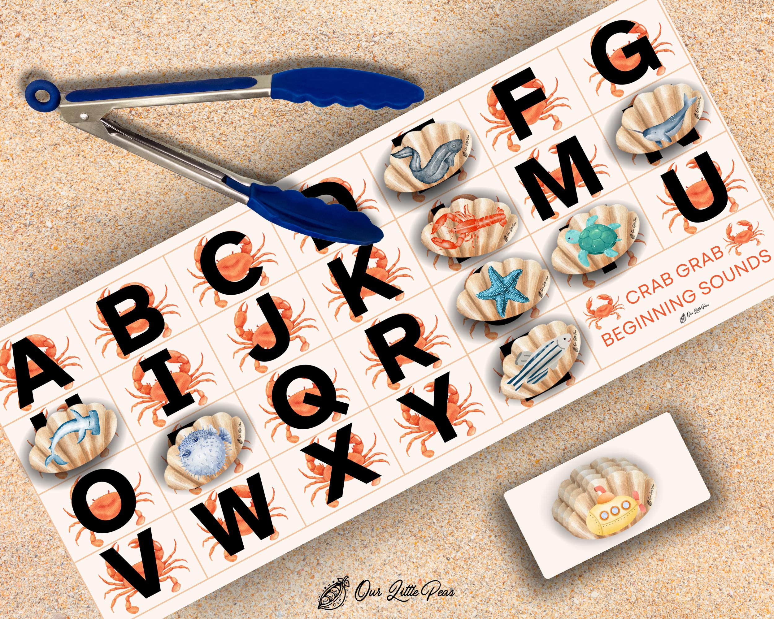 Ocean Beginning Sounds, Literacy, Sensory Table, Homeschool, Preschool ...