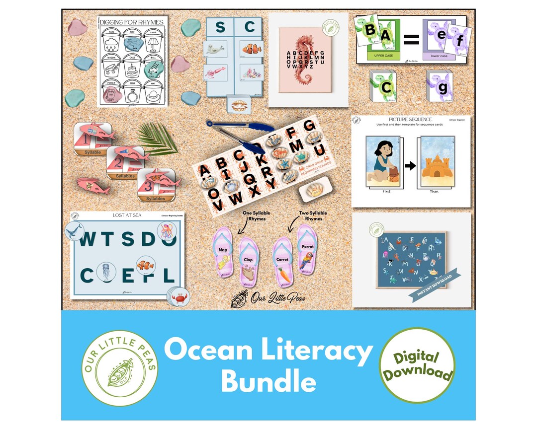 Ocean LITERACY Bundle, Preschool Curriculum, Preschool Printable ...