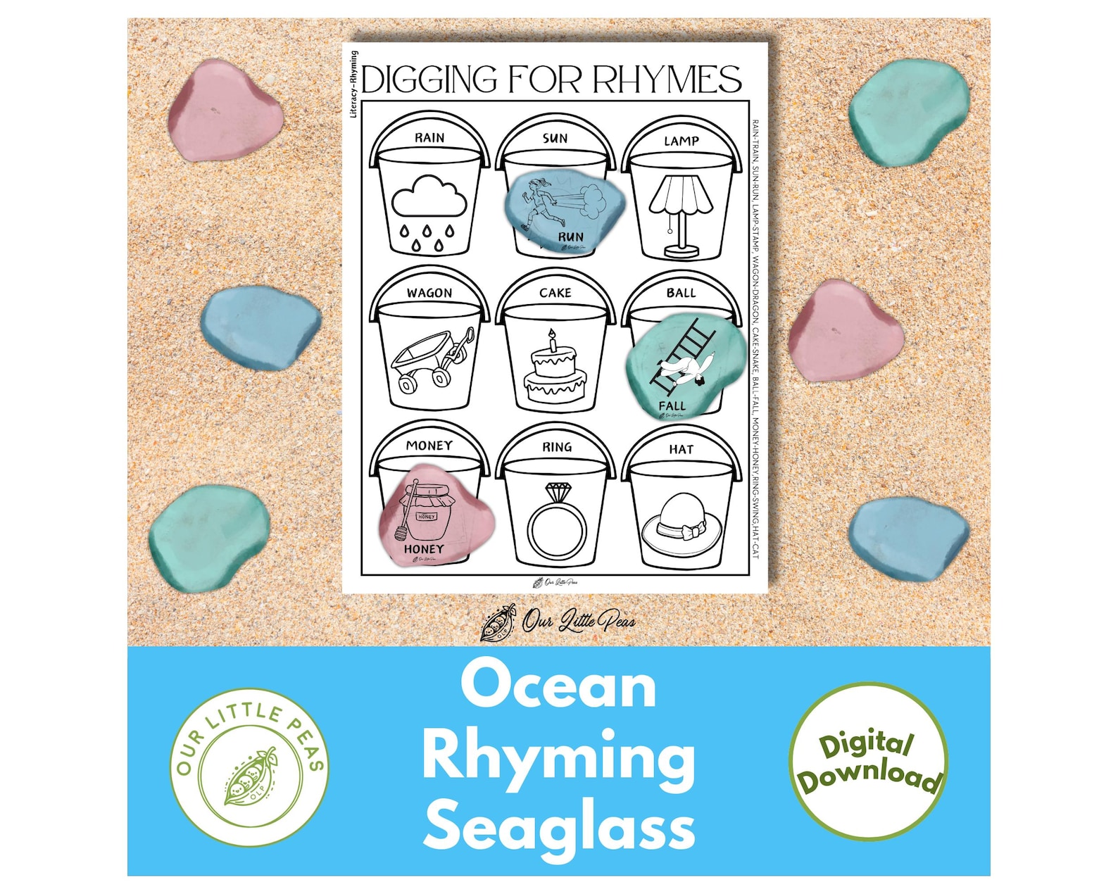 Ocean Rhymes, Early Literacy, Preschool and Kindergarten Printable ...