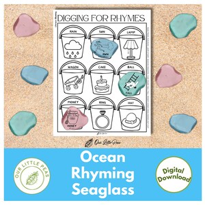 Ocean Rhymes, Early Literacy, Preschool and Kindergarten Printable ...