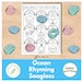 Ocean Rhymes, Early Literacy, Preschool and Kindergarten Printable ...