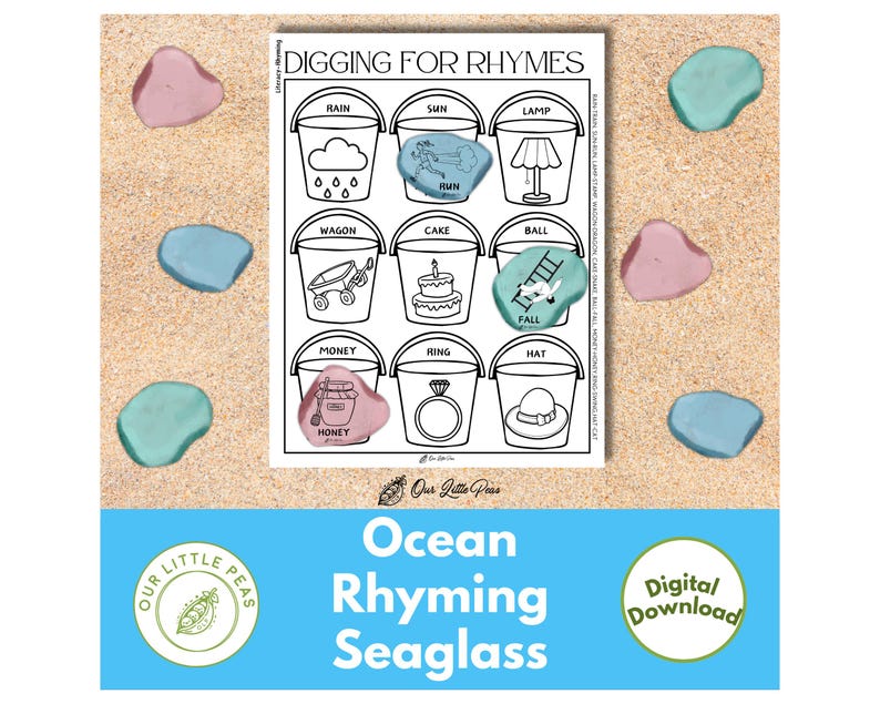 Ocean Rhymes, Early Literacy, Preschool and Kindergarten Printable ...