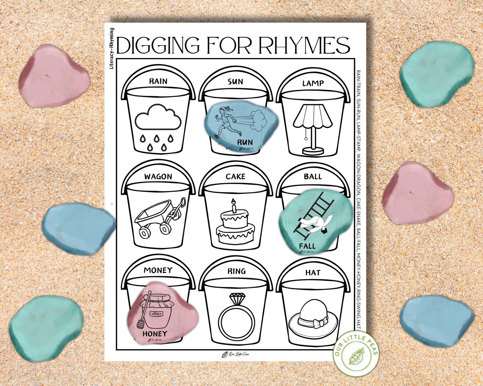 Ocean Rhymes, Early Literacy, Preschool and Kindergarten Printable ...