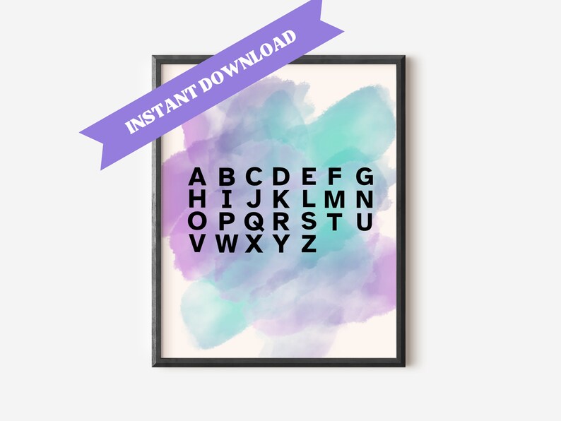 ABC Poster Homeschool, Digital Print, School, Kids Art, Educational ...