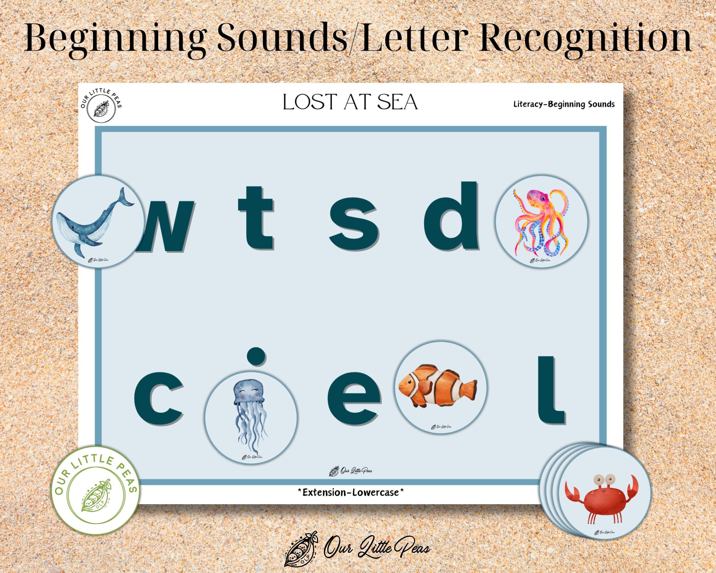 Ocean Beginning Sounds, Letter Recognition, Sensory Table, Preschool ...