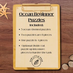 Ocean Puzzles, Math, Preschool and Kindergarten Printable, Preschool ...
