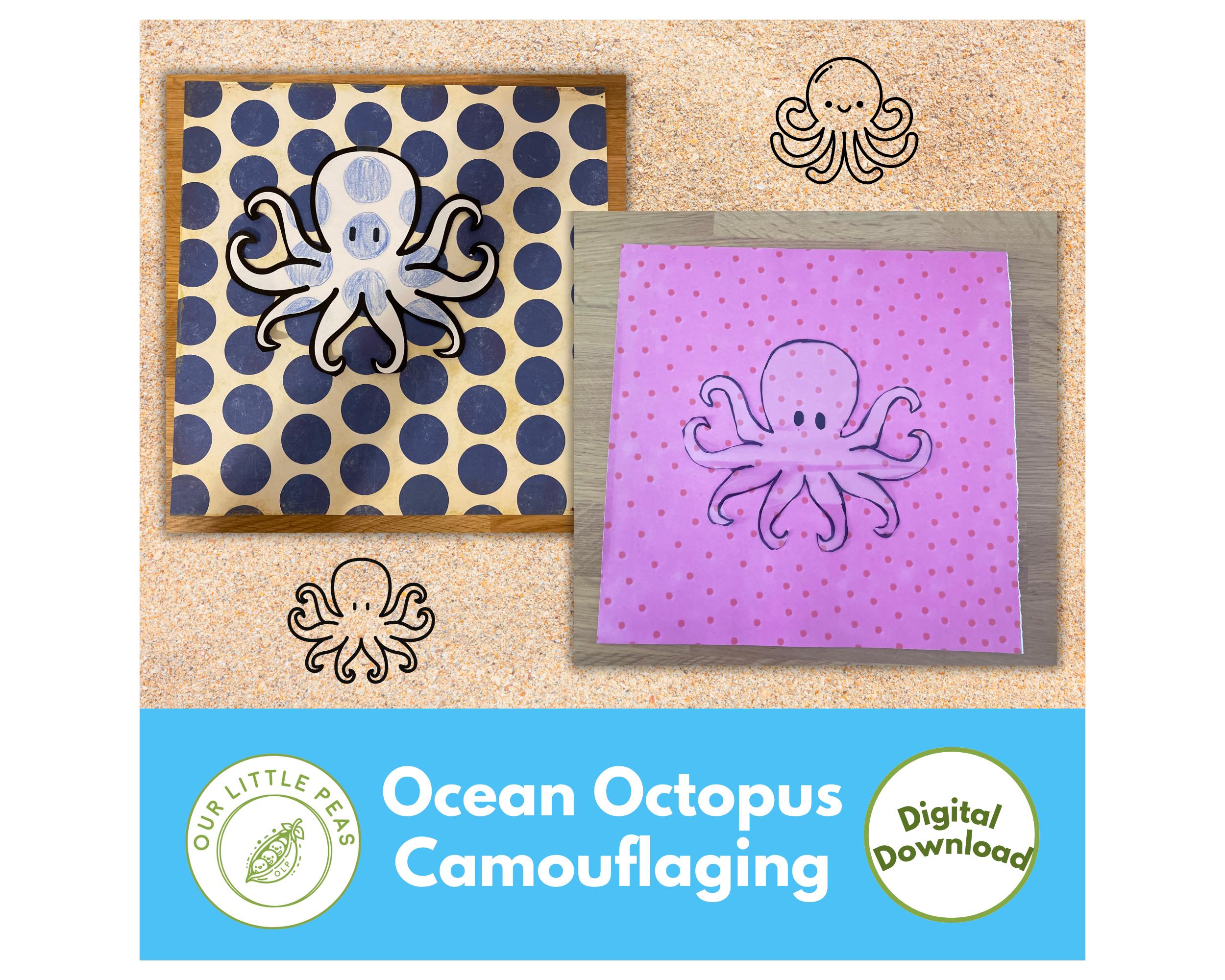 Ocean Octopus Camouflage, Animal Adaptation, Preschool Activity ...