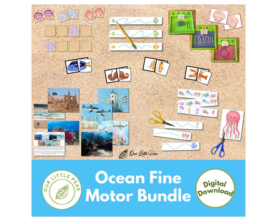 Ocean FINE MOTOR Bundle, Preschool Curriculum, Preschool Printable ...