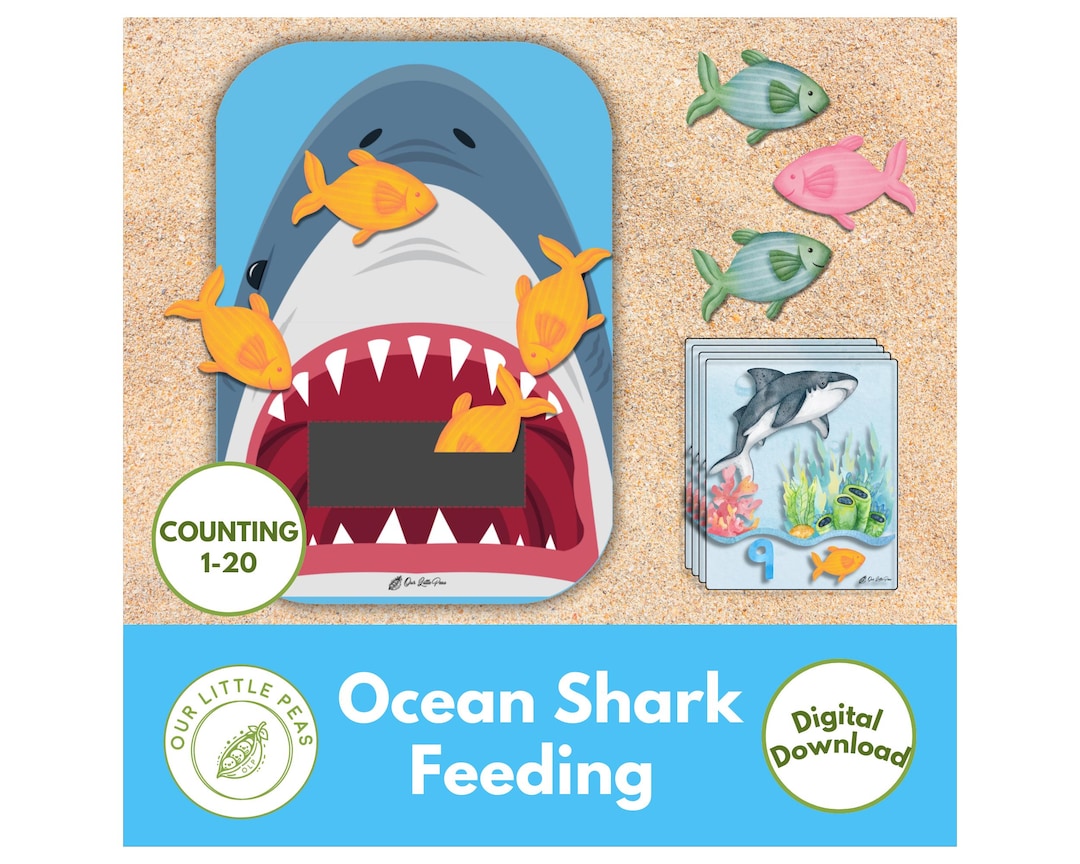 Ocean Counting, Shark Feeding Flisat, Flisat Insert, Kindergarten ...