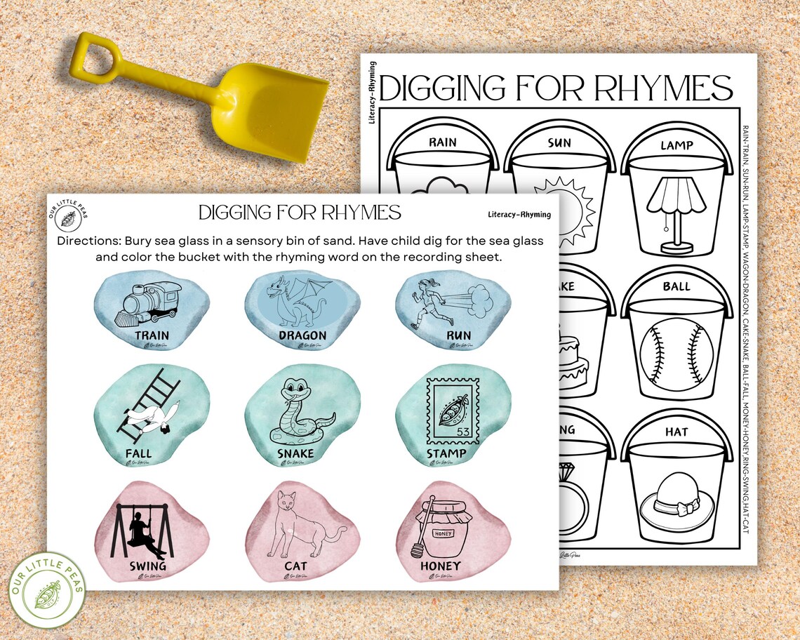 Ocean Rhymes, Early Literacy, Preschool and Kindergarten Printable ...