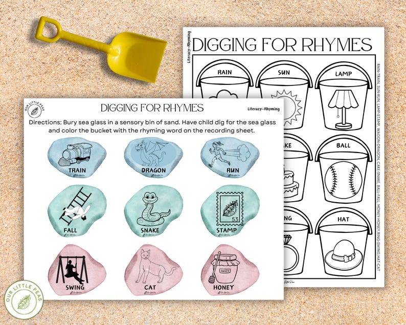 Ocean Rhymes, Early Literacy, Preschool and Kindergarten Printable ...