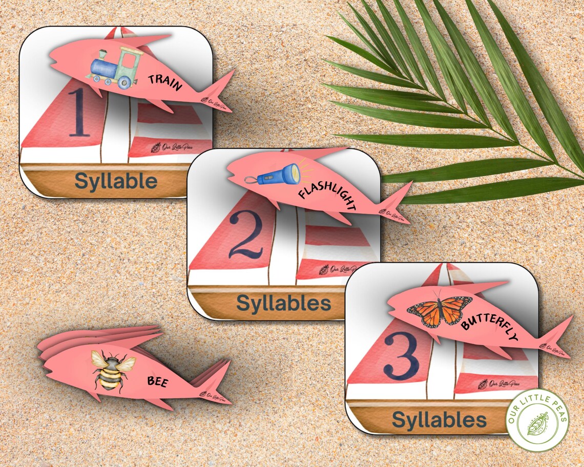 Ocean Syllable Sort, Early Literacy, Preschool and Kindergarten ...