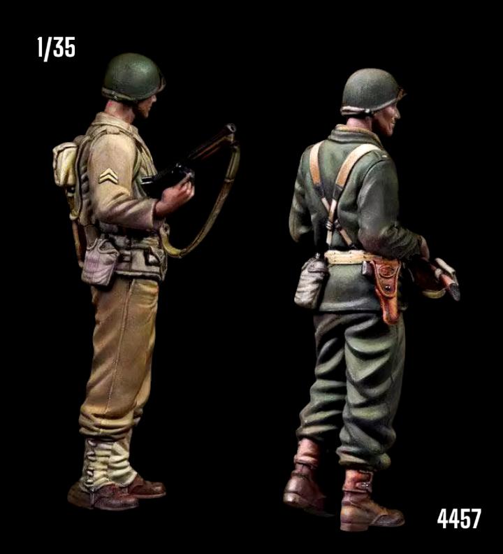 1/35 Scale Resin Figures. WW2 US Army Infantry ETO Standing W/ Weapons ...