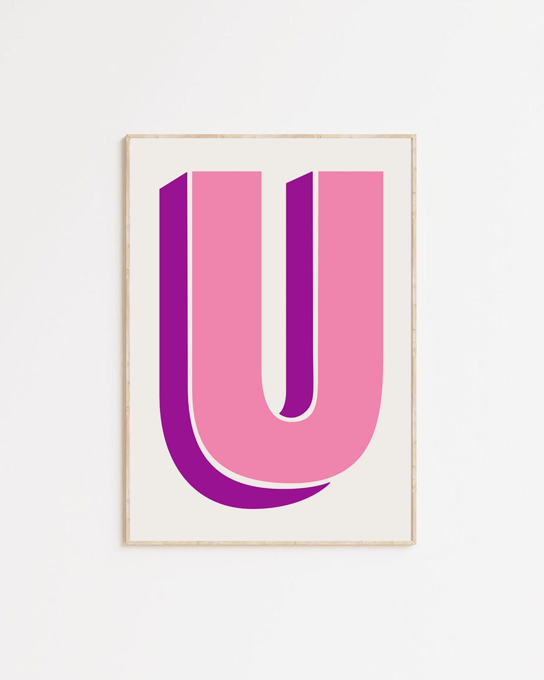 Letter U Poster. Colorful Kids Room Wall Art. Nursery Decor Printable ...