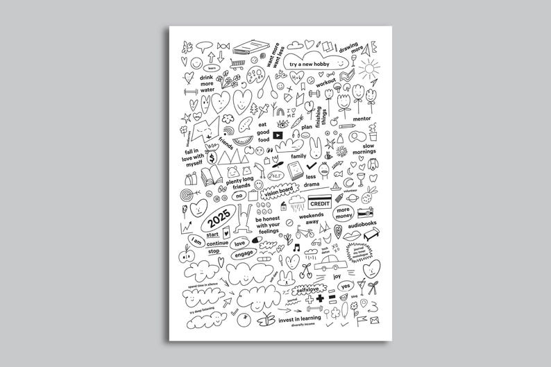 Vision Board 2025 Dream Board for Kids and Adults Printable Instant ...