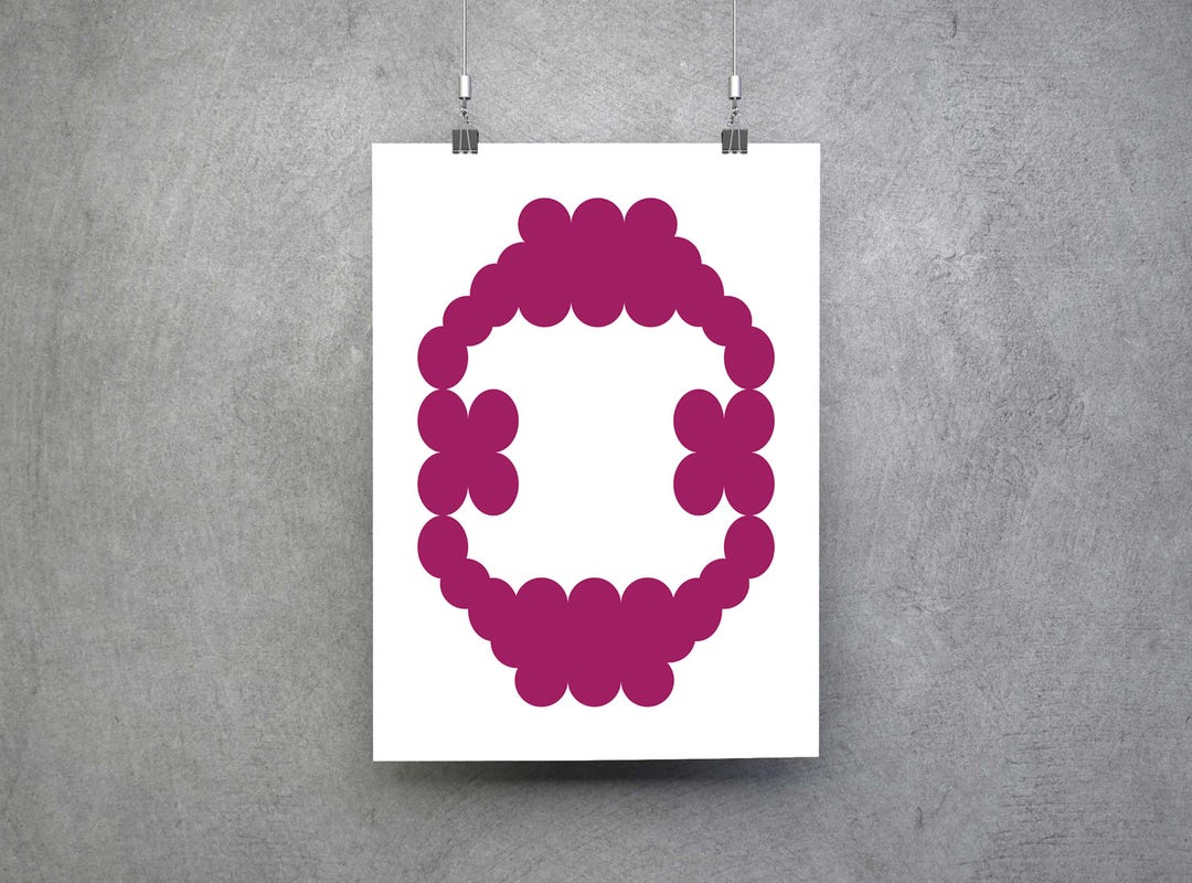 Letter O Poster. Colorful Kids Room Wall Art. Nursery Decor Printable ...