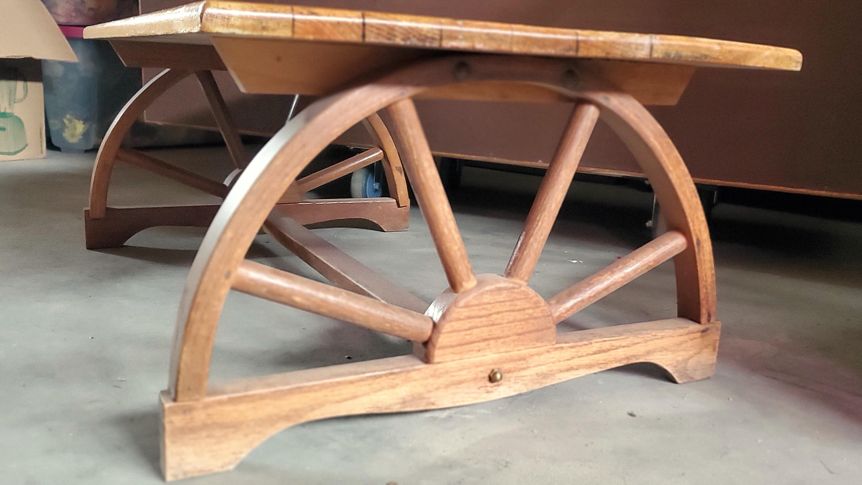 Mid-century Monterey Style Wagon Wheel Coffee Table - Etsy