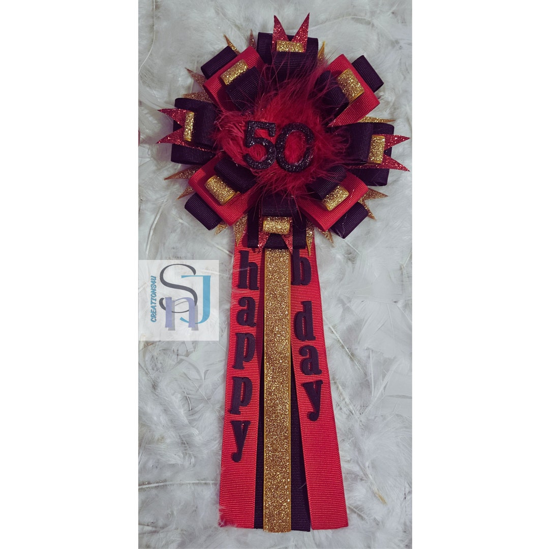 Custom Birthday Pins and Corsages/mums - Etsy