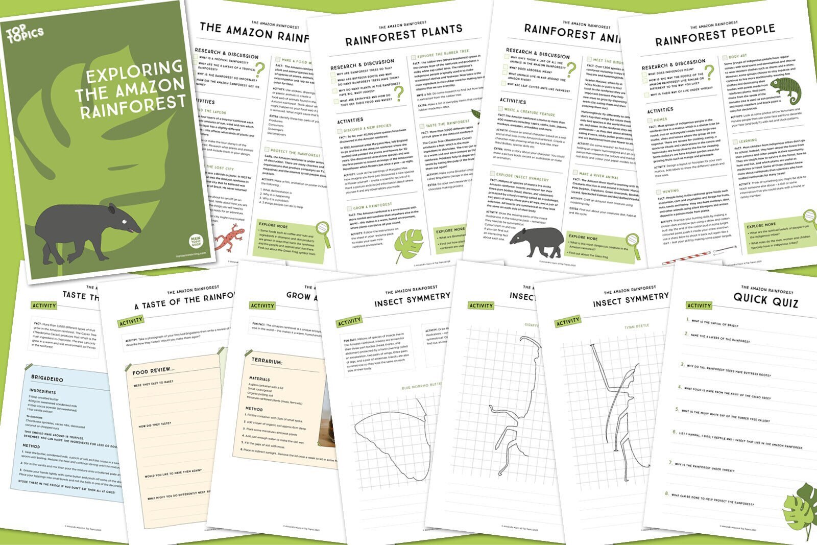 Exploring the Amazon Rainforest Topic Guide - Etsy