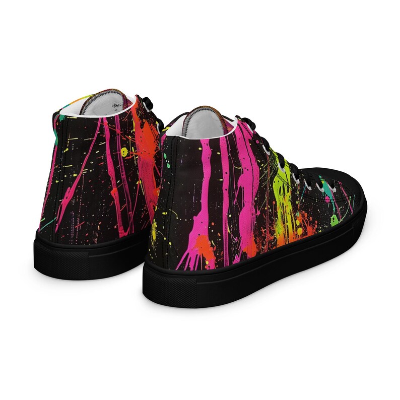 Dripping Graffiti Paint Splatter Women’s High Top Canvas Chuck Shoes - Etsy