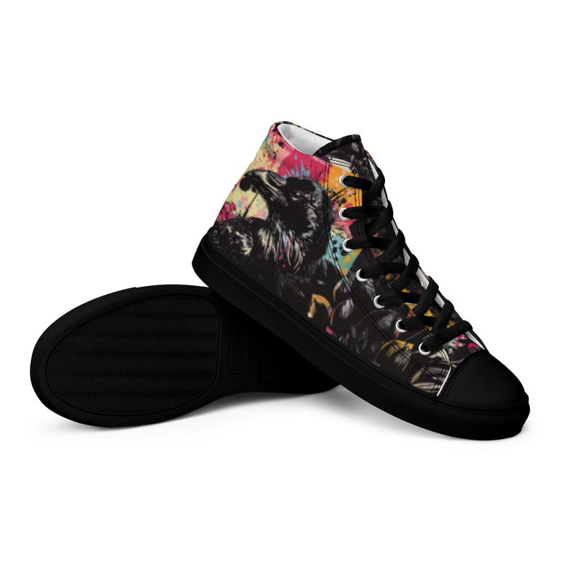 Rainbow Crow Graffiti High Top Chucks Canvas Women's Shoe - Etsy