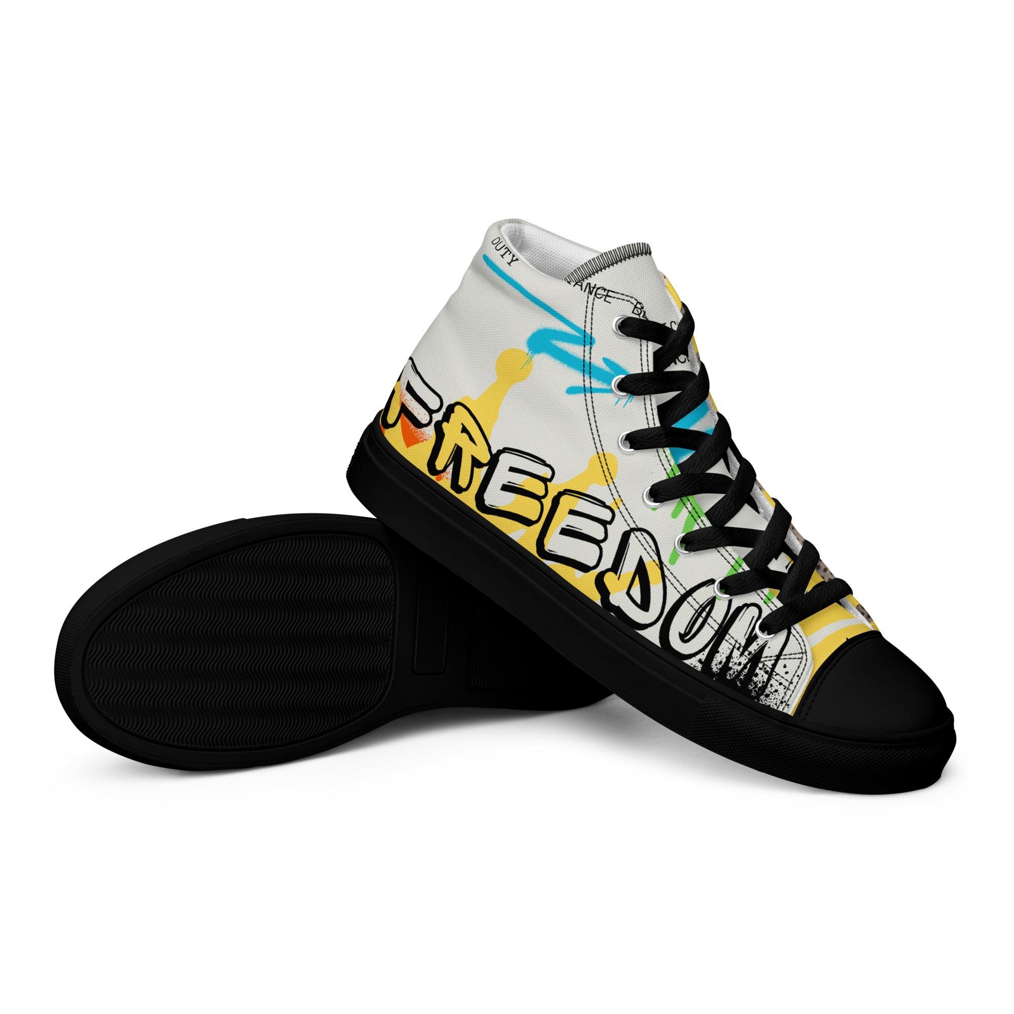 Graffiti Freedom Women’s High Top Chuck Taylors Canvas Shoes, Muraling ...
