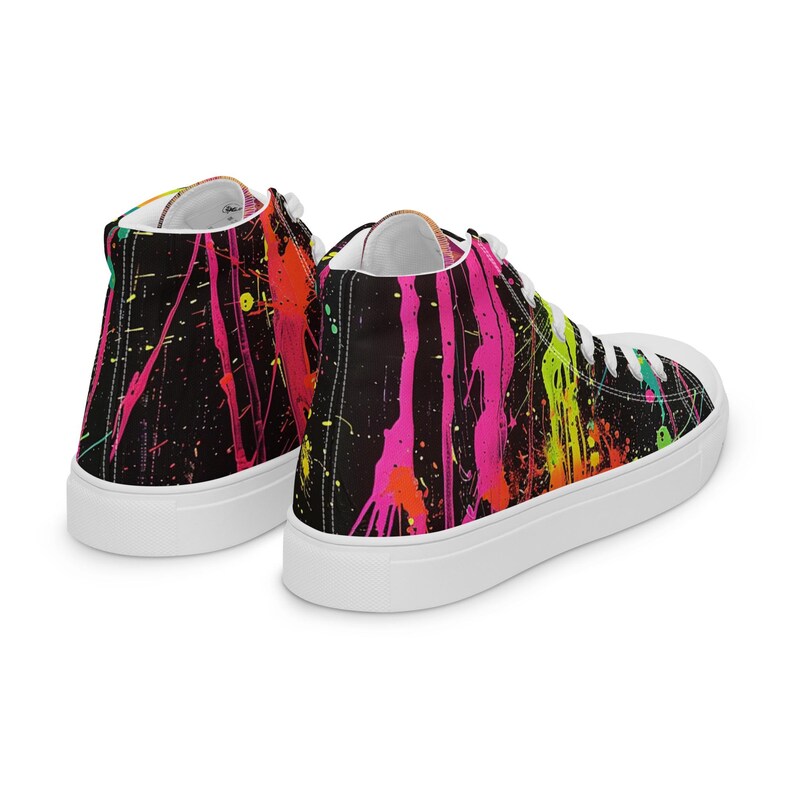 Dripping Graffiti Paint Splatter Women’s High Top Canvas Chuck Shoes - Etsy