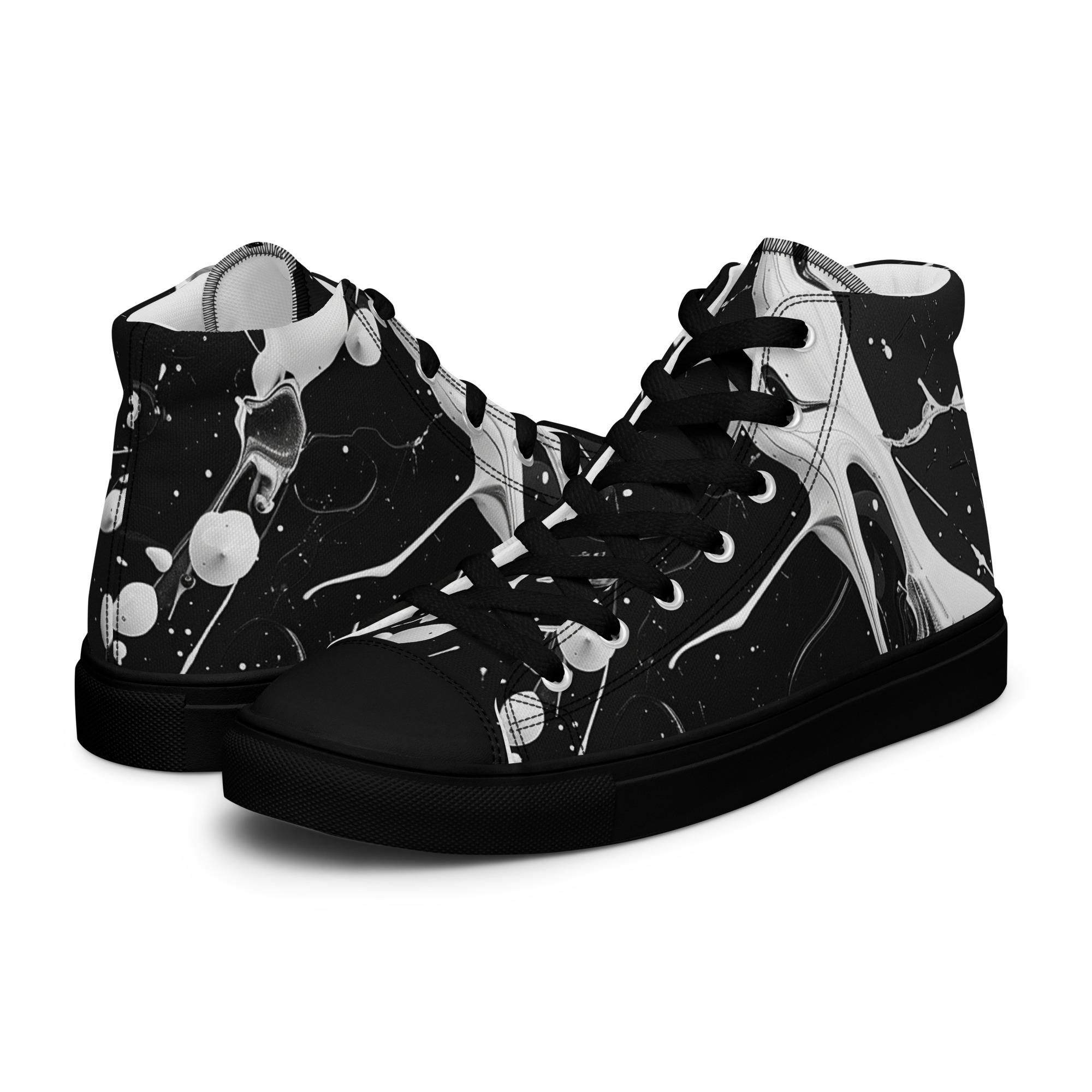 Dripping Graffiti Paint Splatter Men's High Top Canvas Chuck Shoes - Etsy