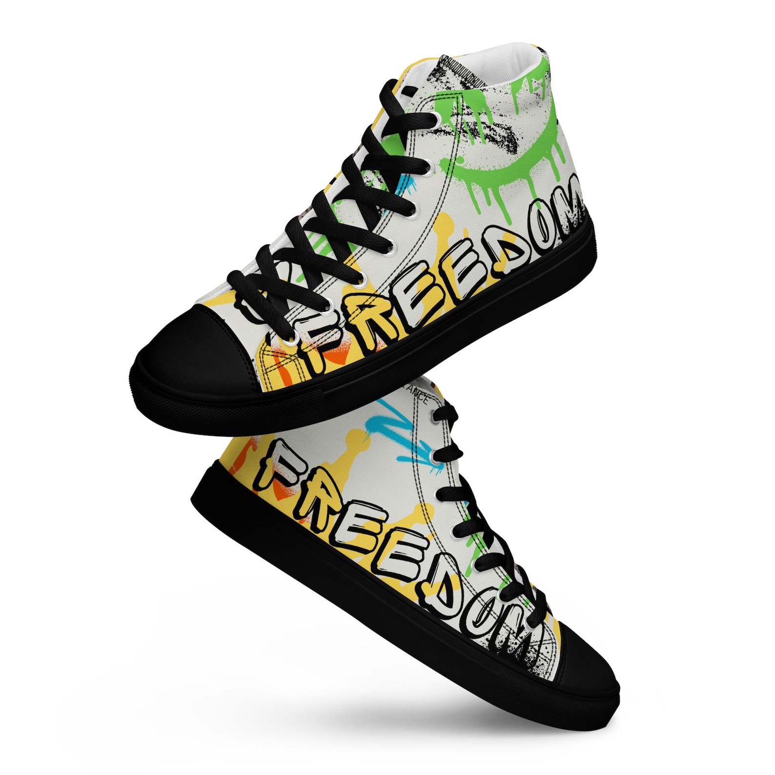 Graffiti Freedom Women’s High Top Chuck Taylors Canvas Shoes, Muraling ...