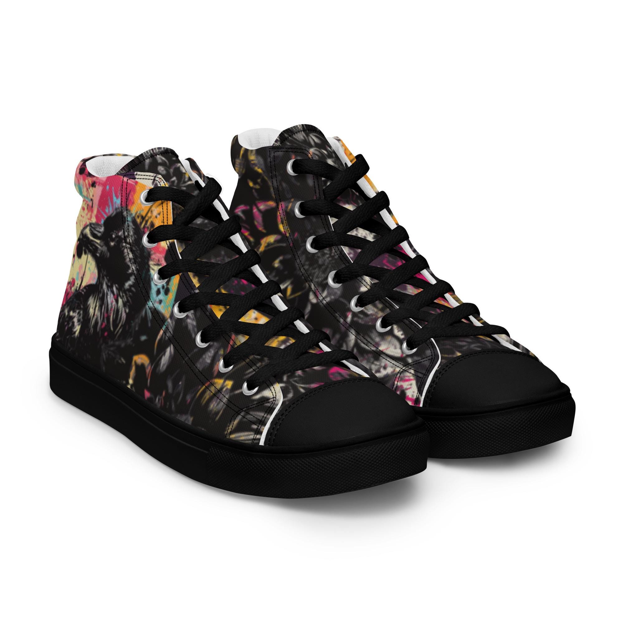Rainbow Crow Graffiti High Top Chucks Canvas Women's Shoe - Etsy