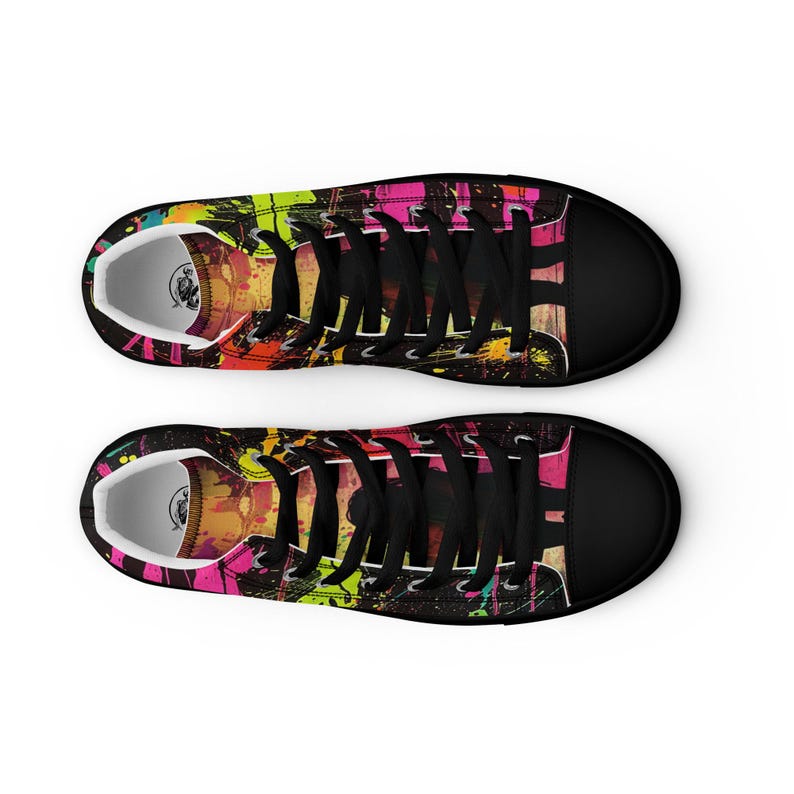 Dripping Graffiti Paint Splatter Women’s High Top Canvas Chuck Shoes - Etsy