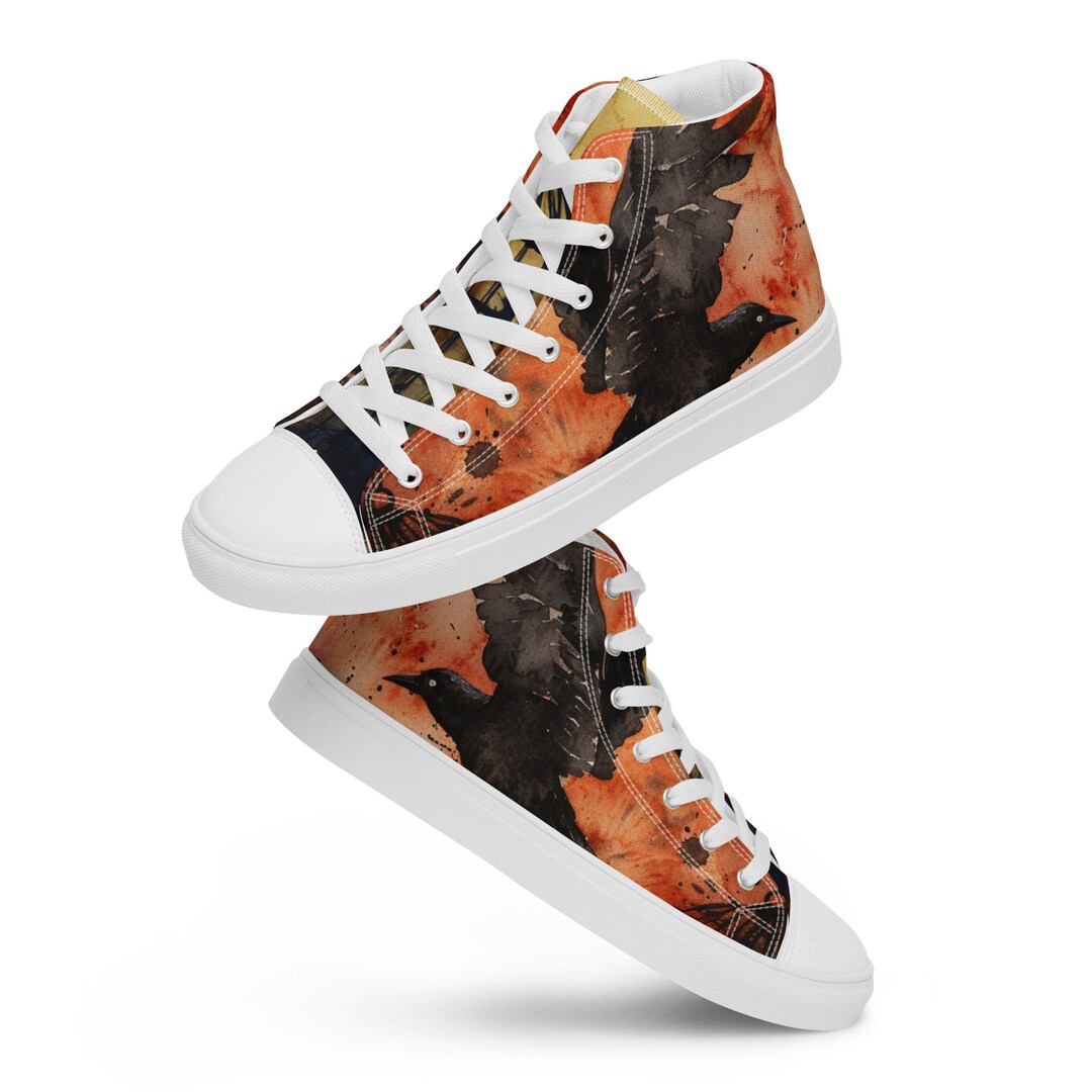 Caged Angry Bird Graffiti Men’s High Top Canvas Chucks Shoes - Etsy