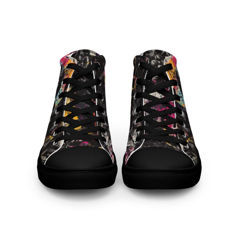 Rainbow Crow Graffiti High Top Chucks Canvas Women's Shoe - Etsy